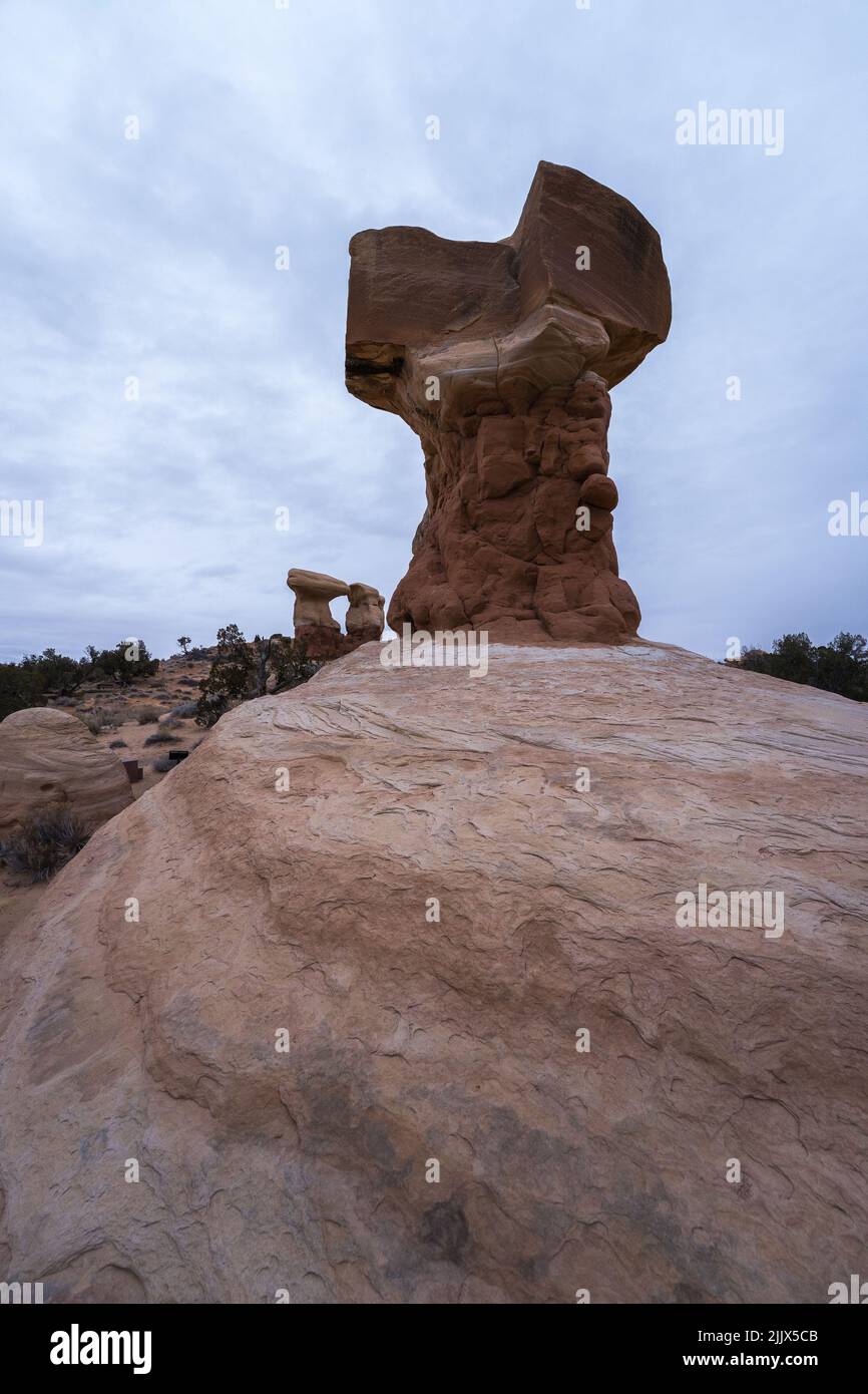 Large slick rock formations at Devils Garden in Grand Staircase ...