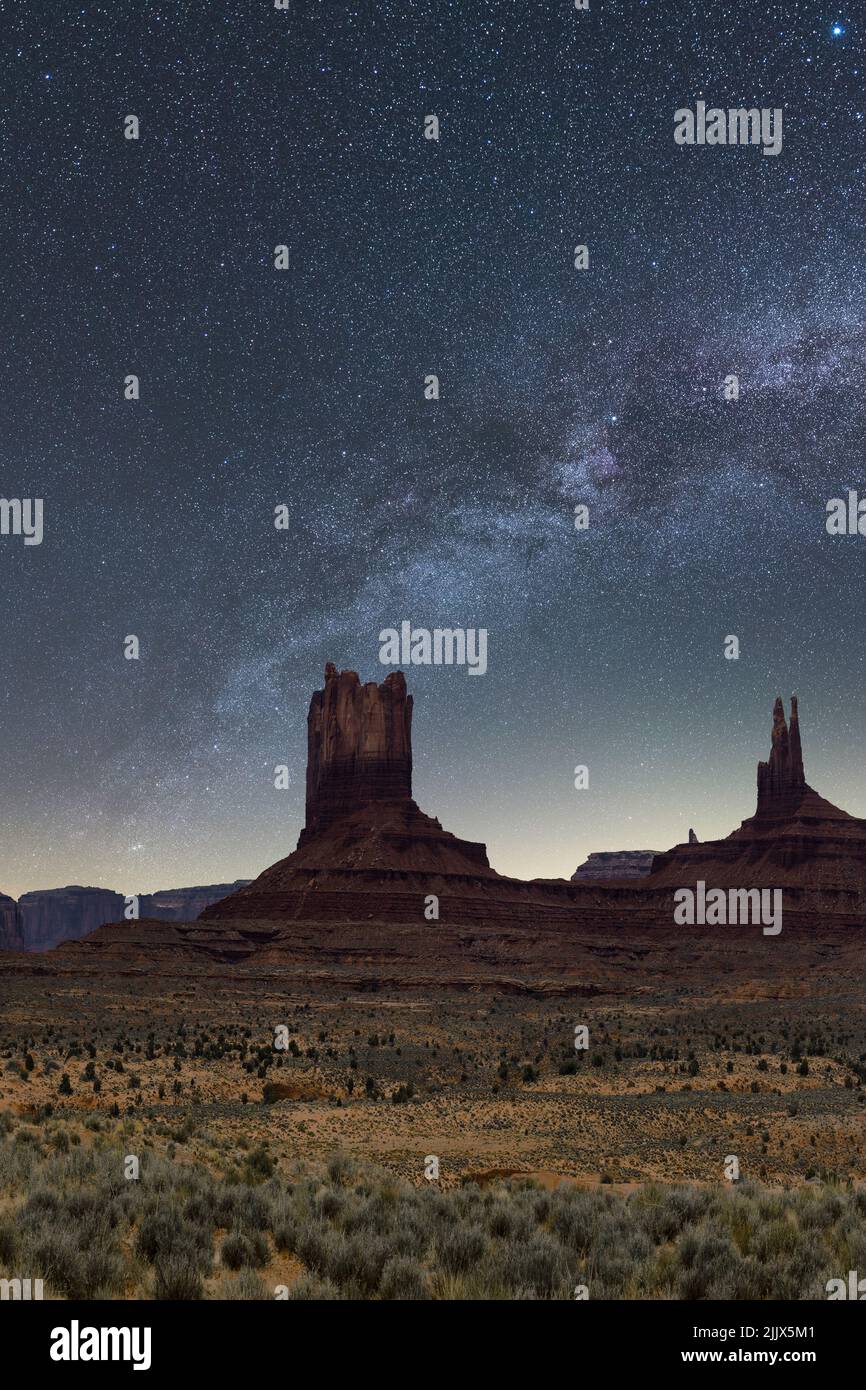 Breathtaking scenery of butte rocky outcrop formations in highlands ...