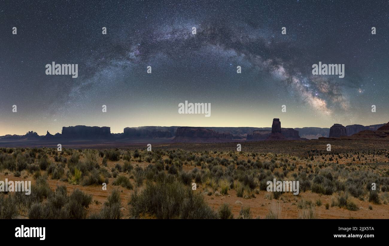 Breathtaking scenery of butte rocky outcrop formations in highlands ...