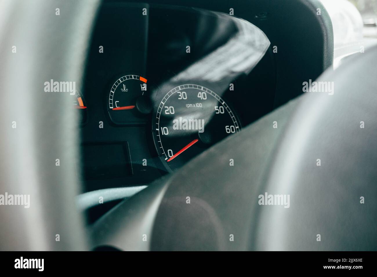 The speedometer and tachometer of the modern car Stock Photo - Alamy