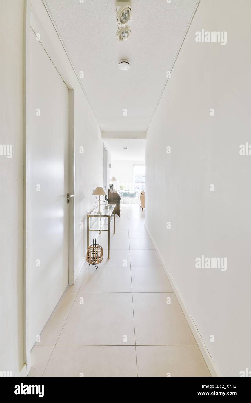 Interior passage way in bright modern house Stock Photo - Alamy