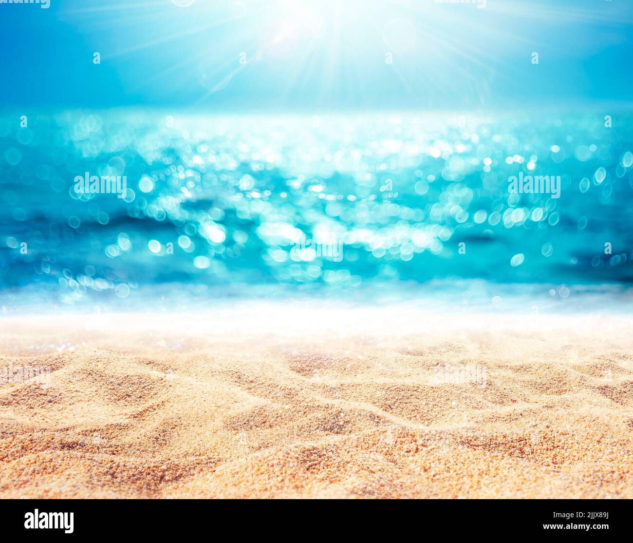 Abstract Summer - Blurred Sea And Defocused Bokeh Lights On Ocean Stock Photo - Alamy
