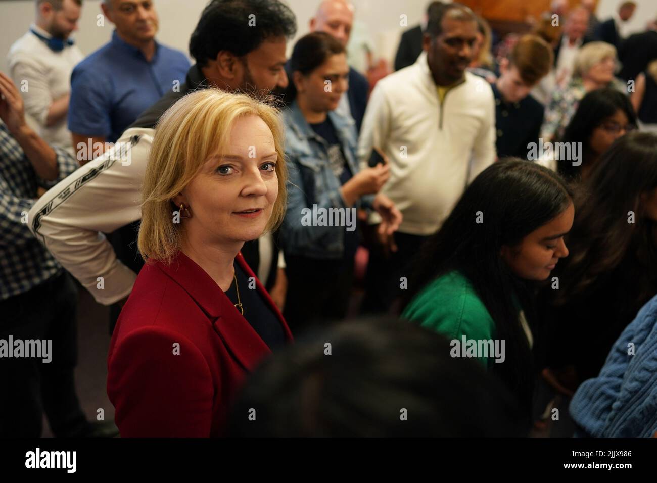 Liz Truss during an event in Leeds as part of her campaign to be leader ...