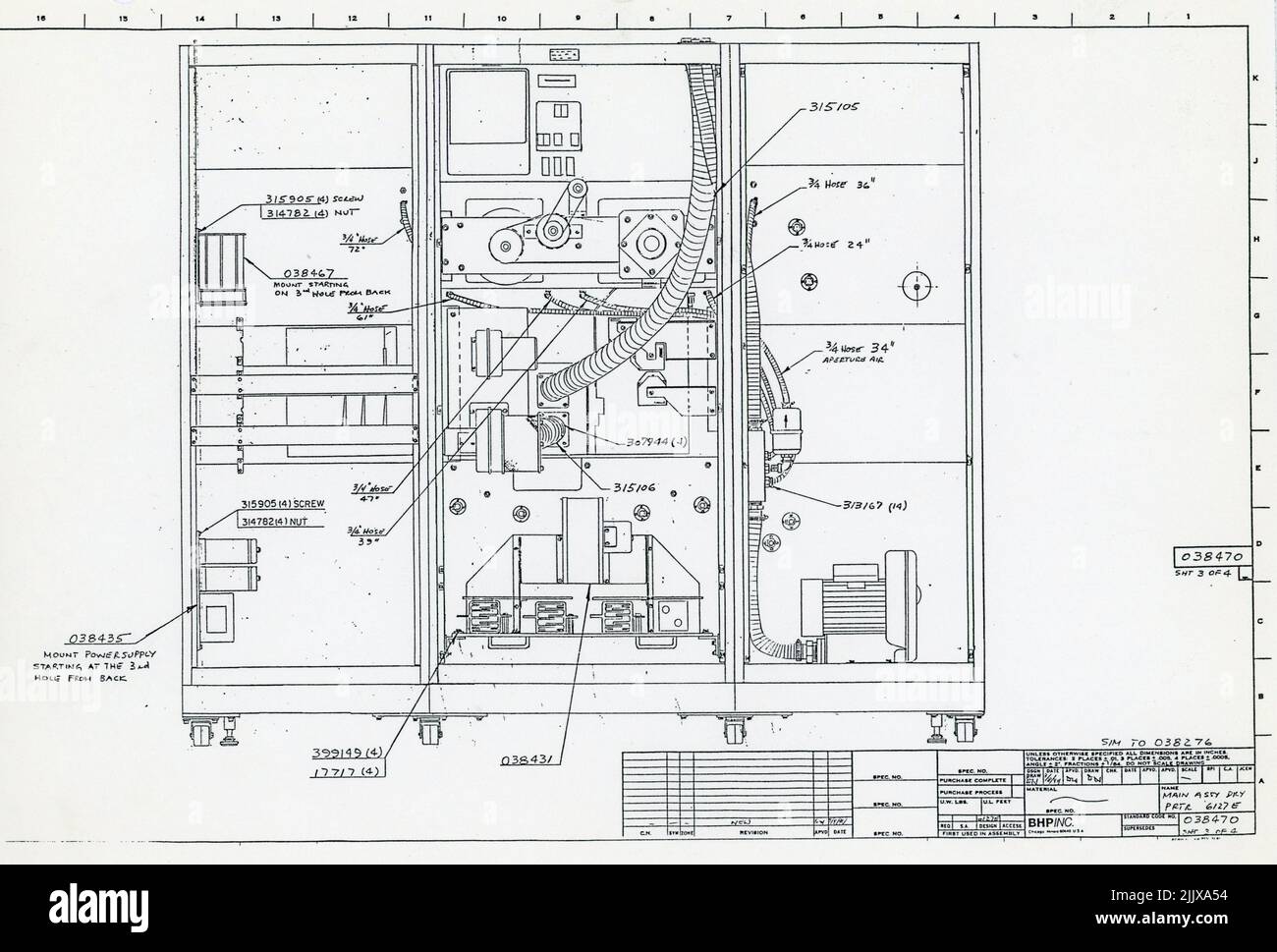 Drawing back side a BHP film printer for a parts position number of ...