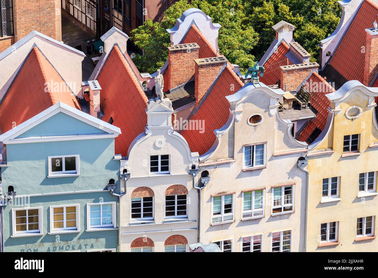 Colorful buildings in the Old Town of Gdansk, Poland Stock Photo - Alamy