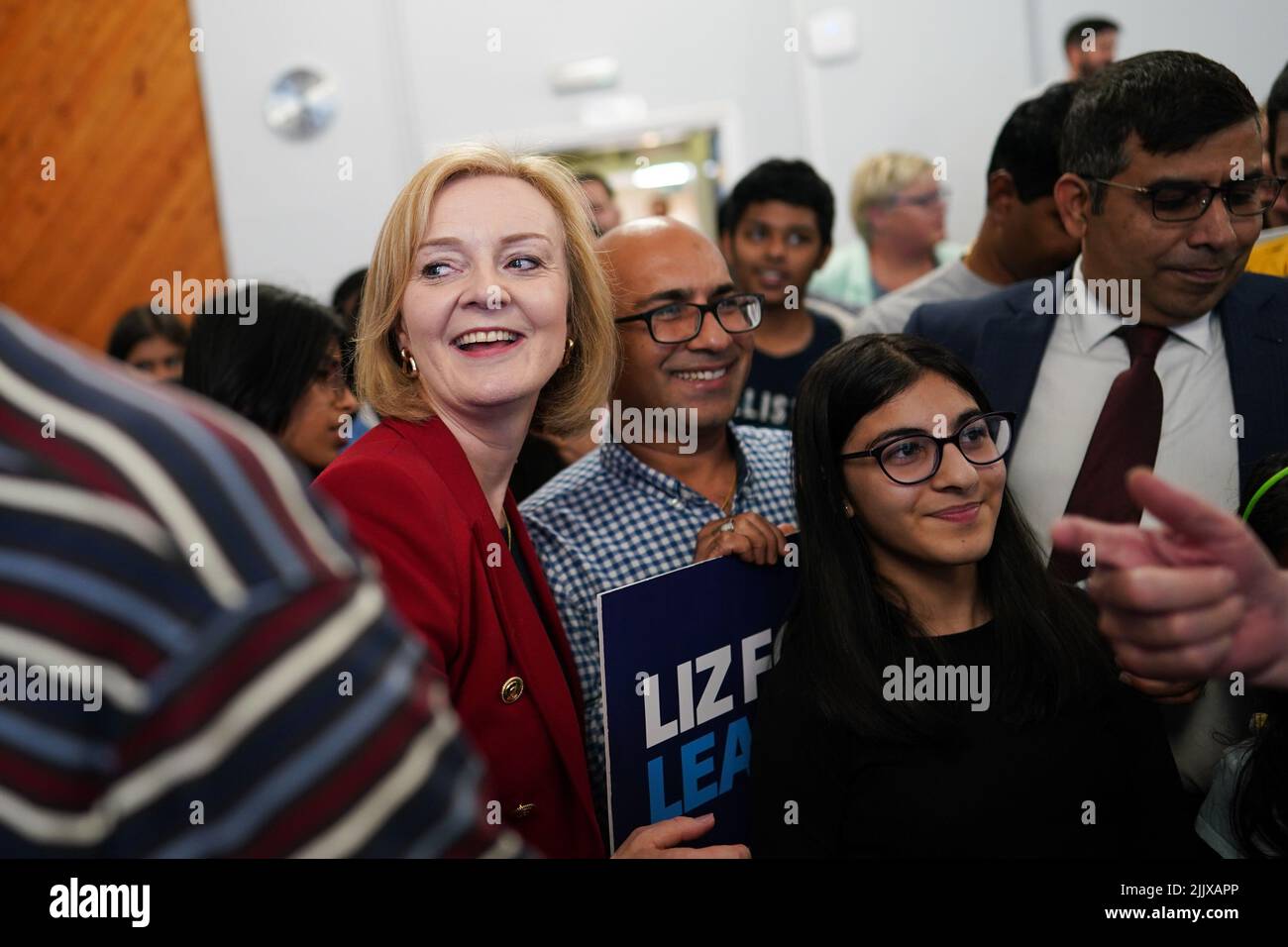 Liz Truss during an event in Leeds as part of her campaign to be leader ...