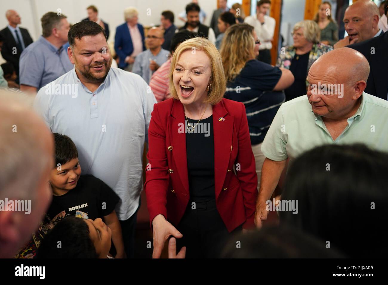 Liz Truss during an event in Leeds as part of her campaign to be leader ...