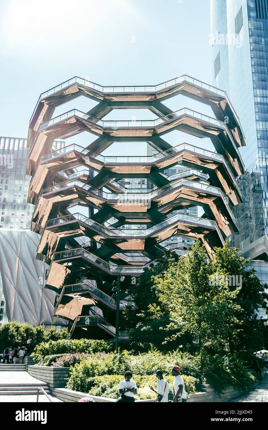 Vessel building. Skyscrapers in New York City. Really tall and ...