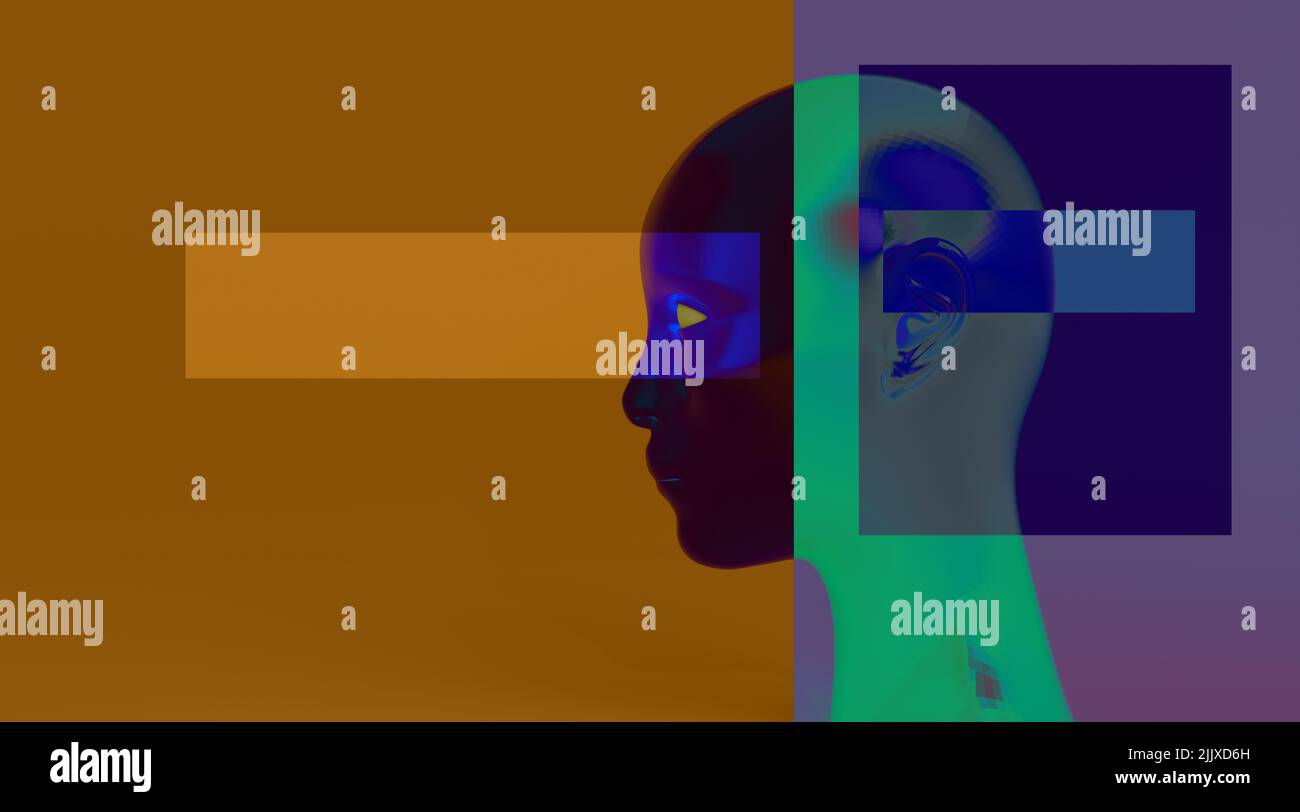 android - virtual head Stock Photo - Alamy