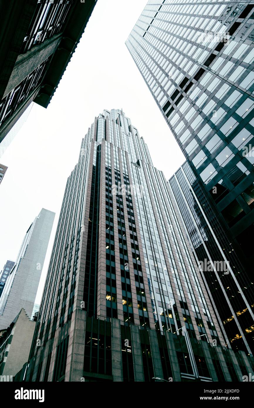 skyscrapers in New York City. Really tall and beautiful buildings. A ...