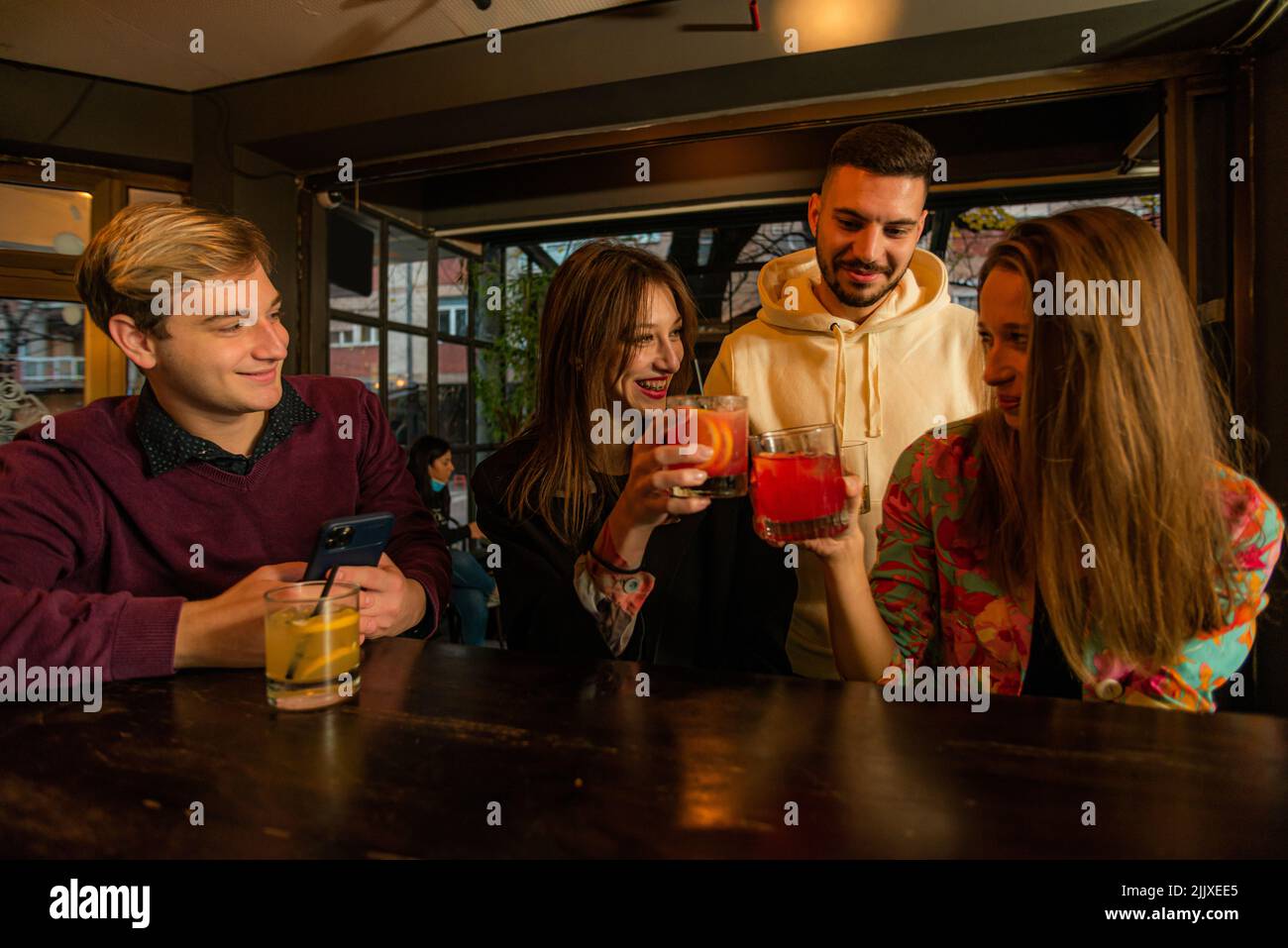 Two amazing and beautiful couples are having a great time with the ...