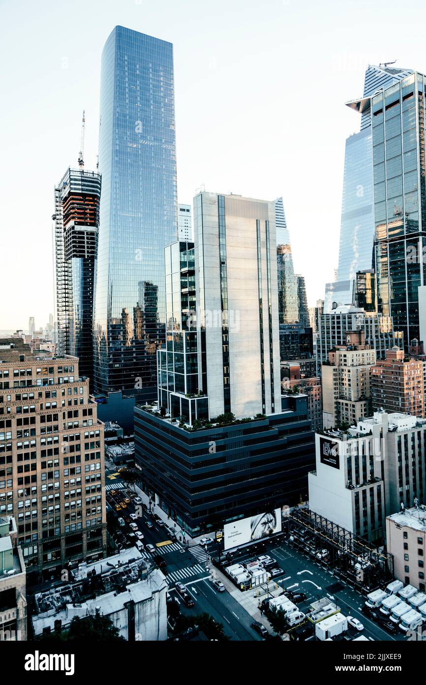 skyscrapers in New York City. Really tall and beautiful buildings. A ...