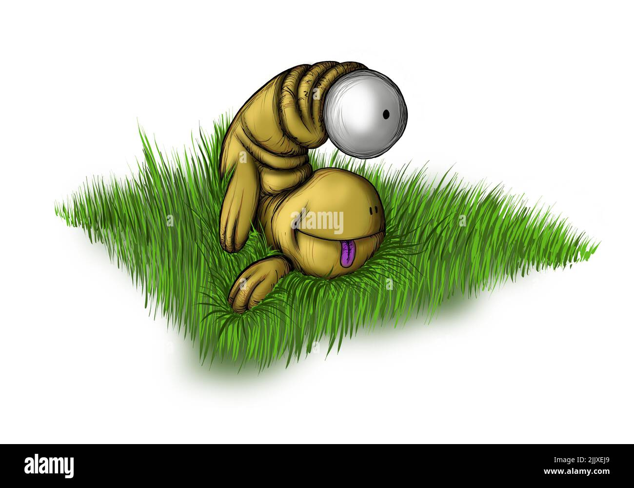 Funny creature - digital painting Stock Photo - Alamy