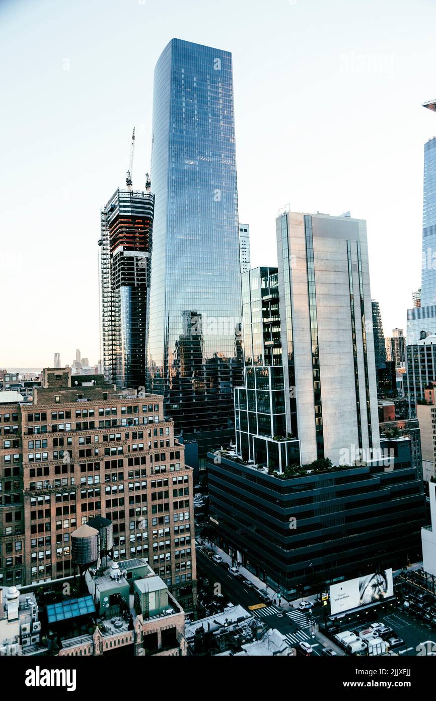 skyscrapers in New York City. Really tall and beautiful buildings. A ...