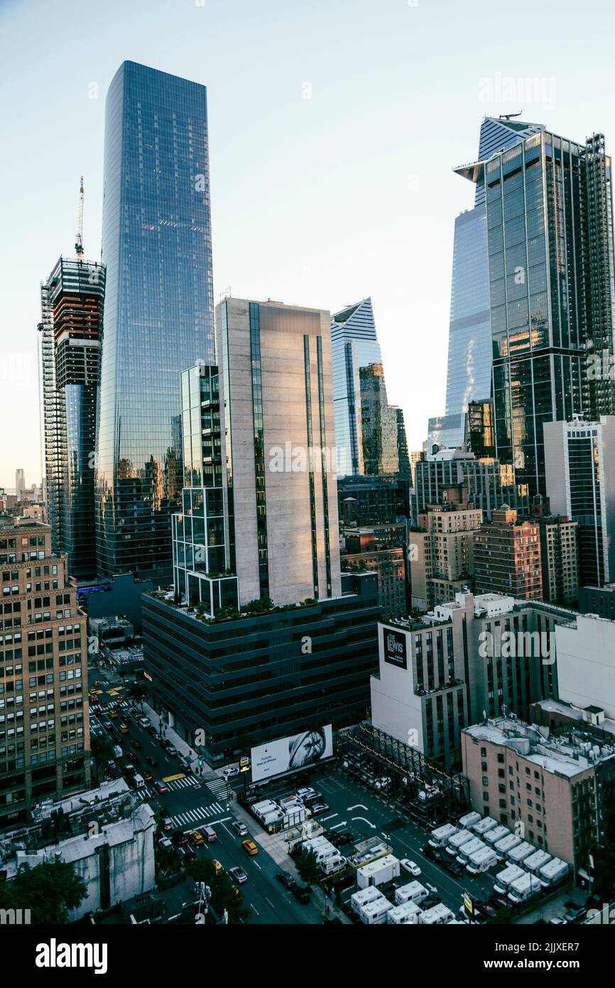 skyscrapers in New York City. Really tall and beautiful buildings. A ...