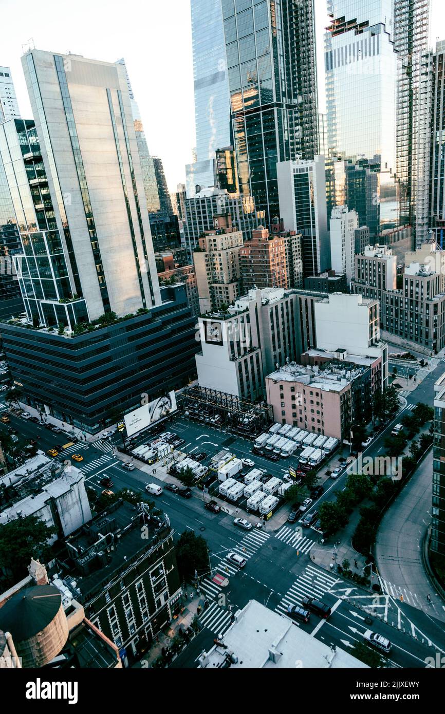 skyscrapers in New York City. Really tall and beautiful buildings. A ...
