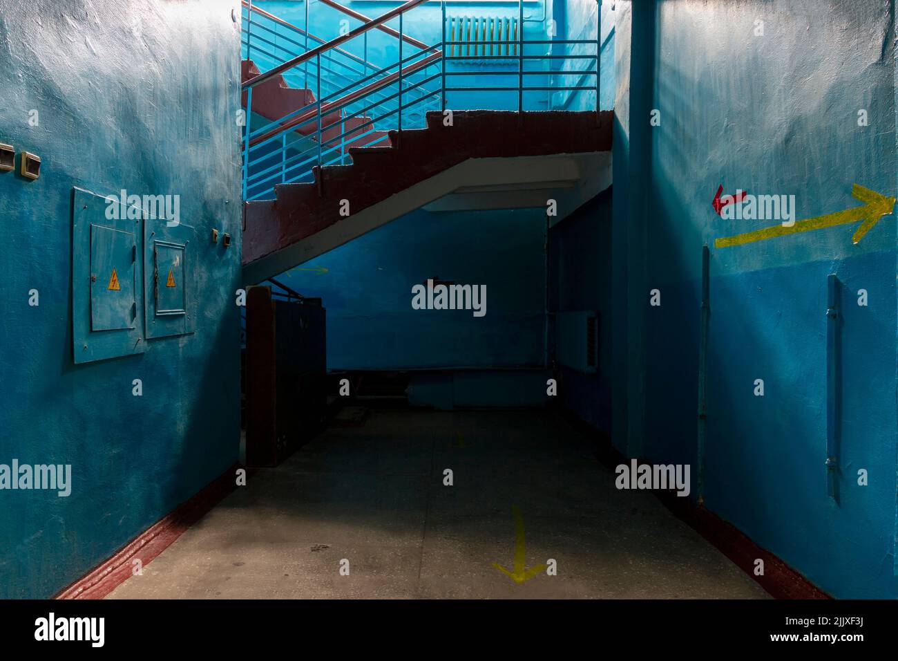 View of the corridor and landing in a residential building Stock Photo ...