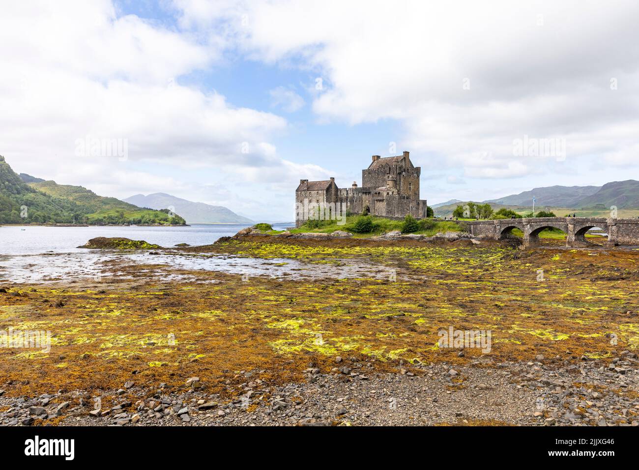 Eilean Donan 13th century Scottish castle Dornie, major tourist ...
