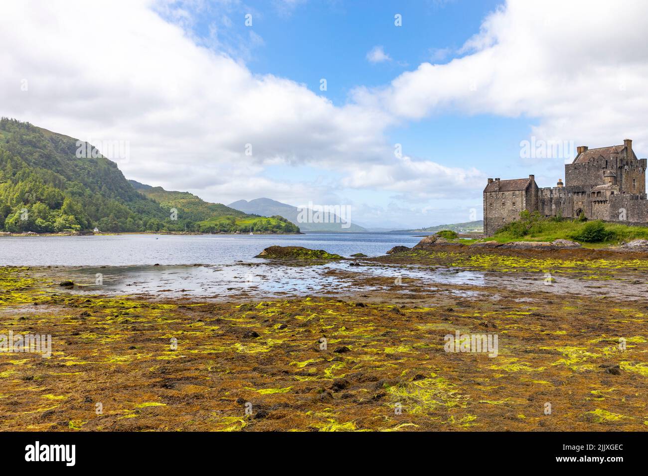 Eilean Donan 13th century Scottish castle Dornie, major tourist ...