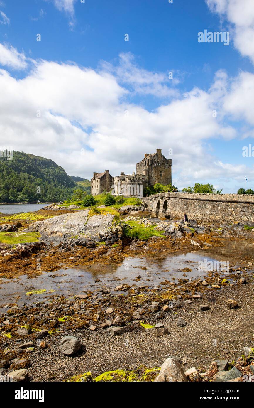 Eilean Donan 13th century Scottish castle Dornie, major tourist ...