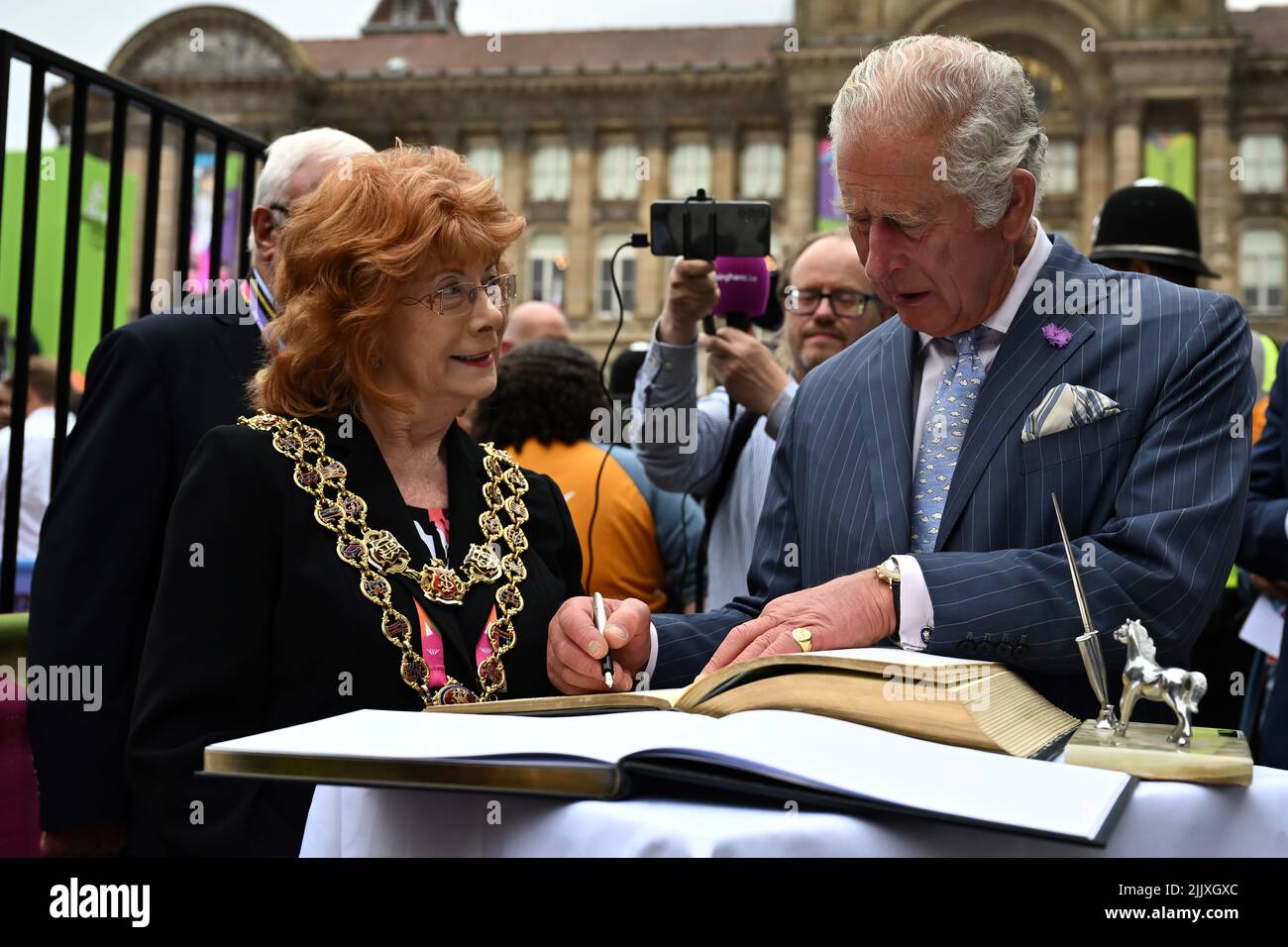 The Prince of Wales (right), with the Mayor of Birmingham Maureen ...