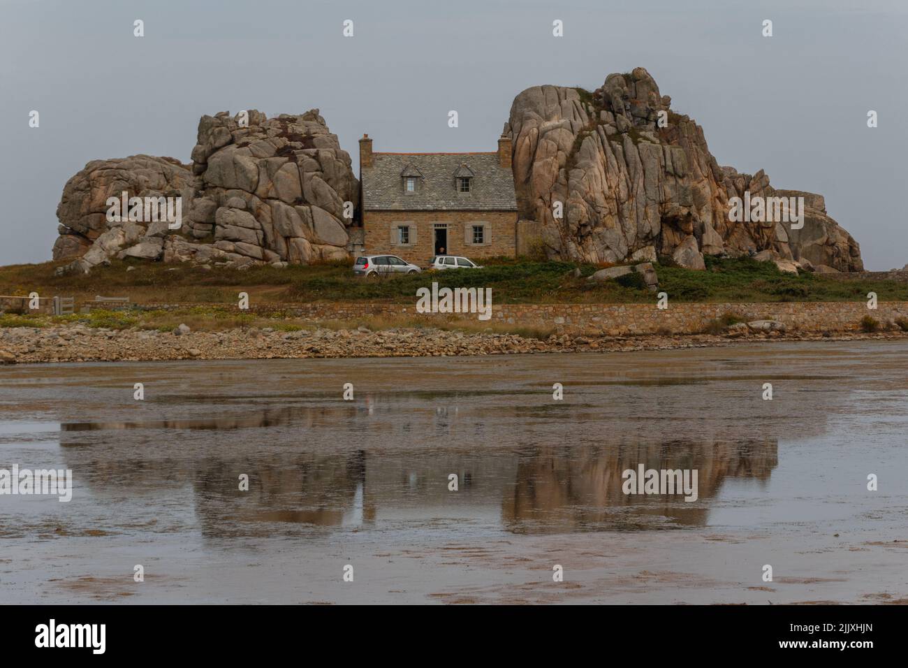 Beautiful View Of Small House Castel Meur Between The Rocks Near The