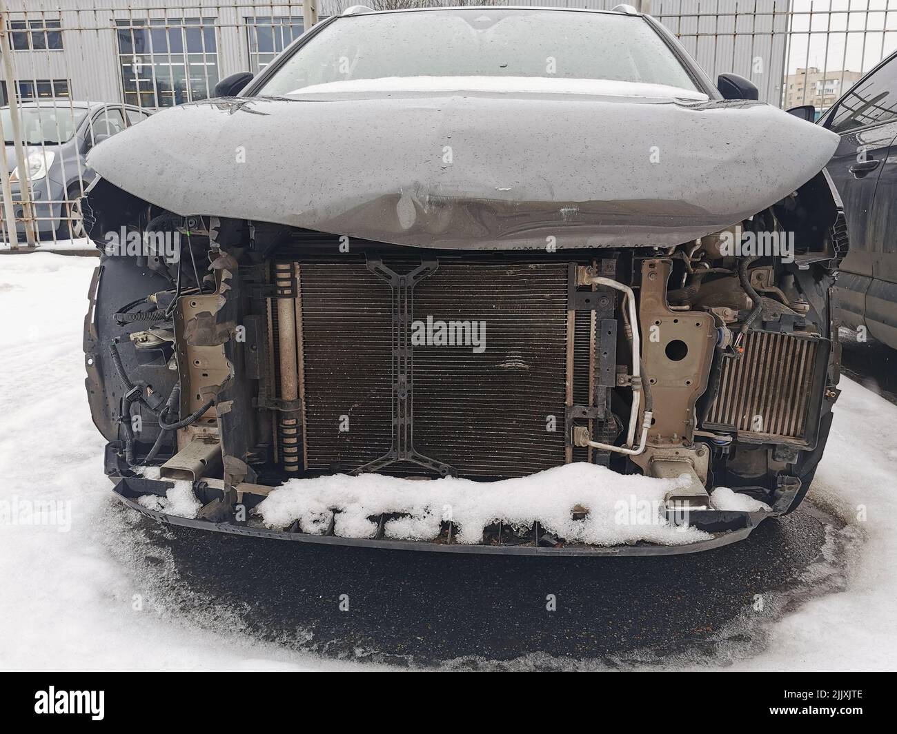 Cleaning, washing with a special composition of the engine compartment ...