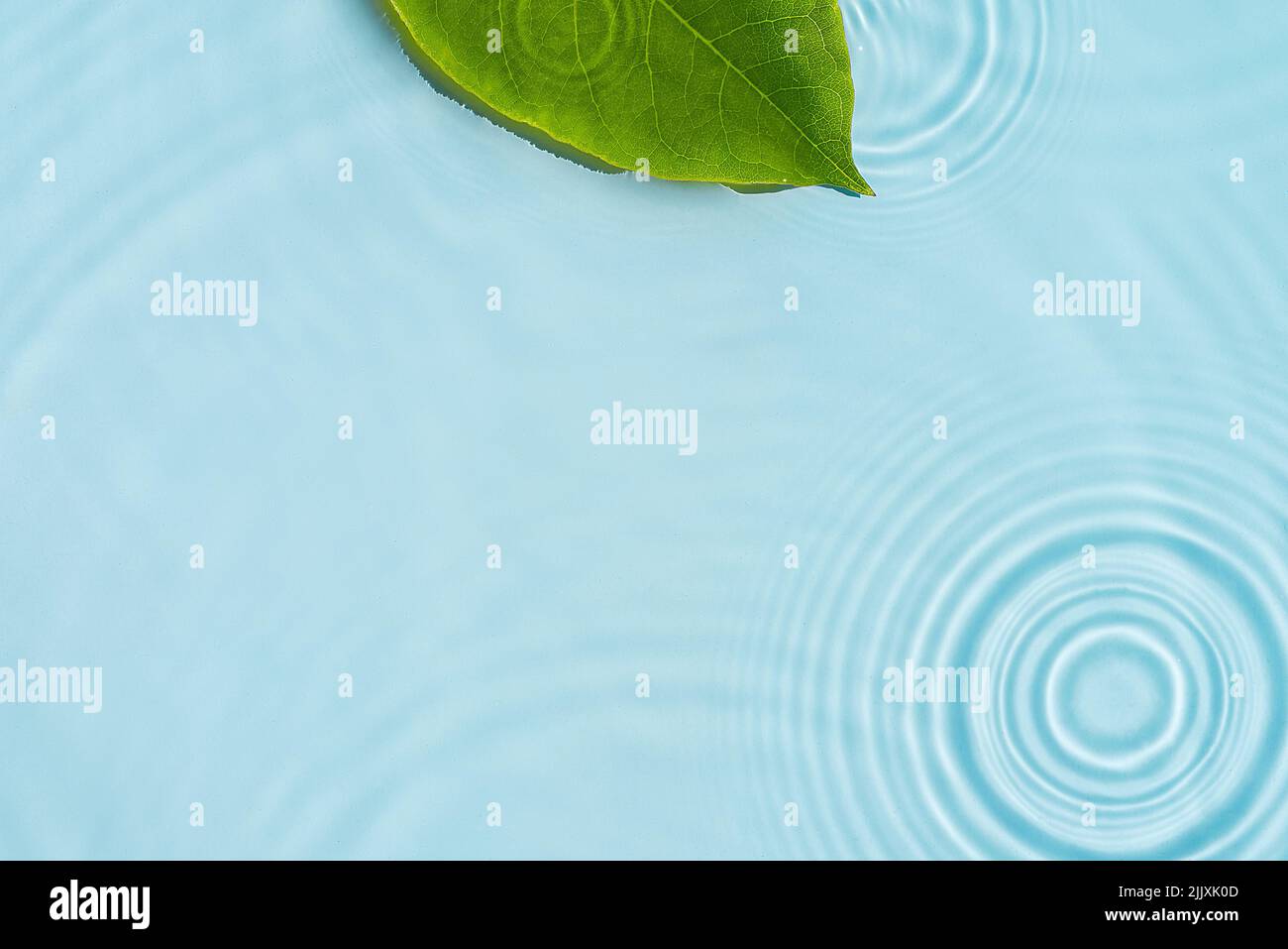 Blue water texture, blue mint water surface with rings and ripples. Spa ...