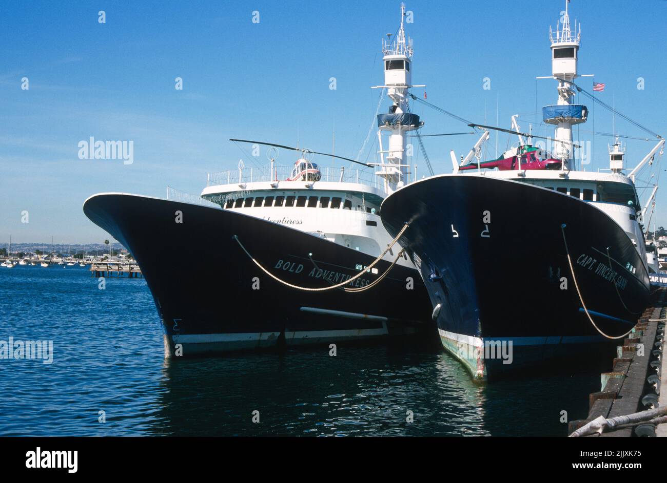 Tuna Purse Seiners docked at the Embarcadero in San Diego Stock Photo ...