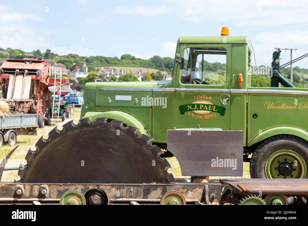 West Bay.Dorset.United Kingdom.June 12th 2022.A restored Unipower ...