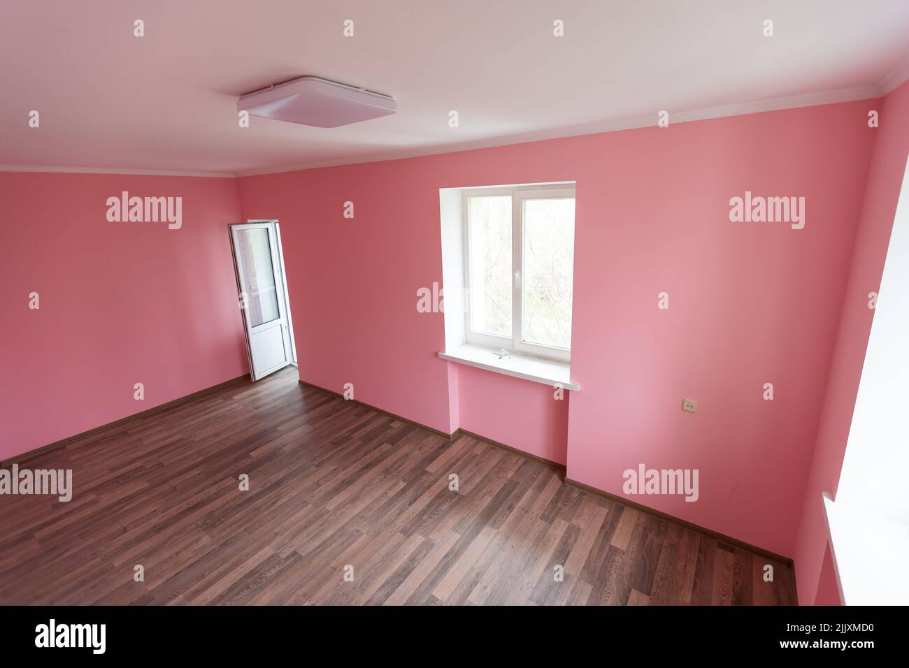 empty pink room interior for design and decoration Stock Photo - Alamy