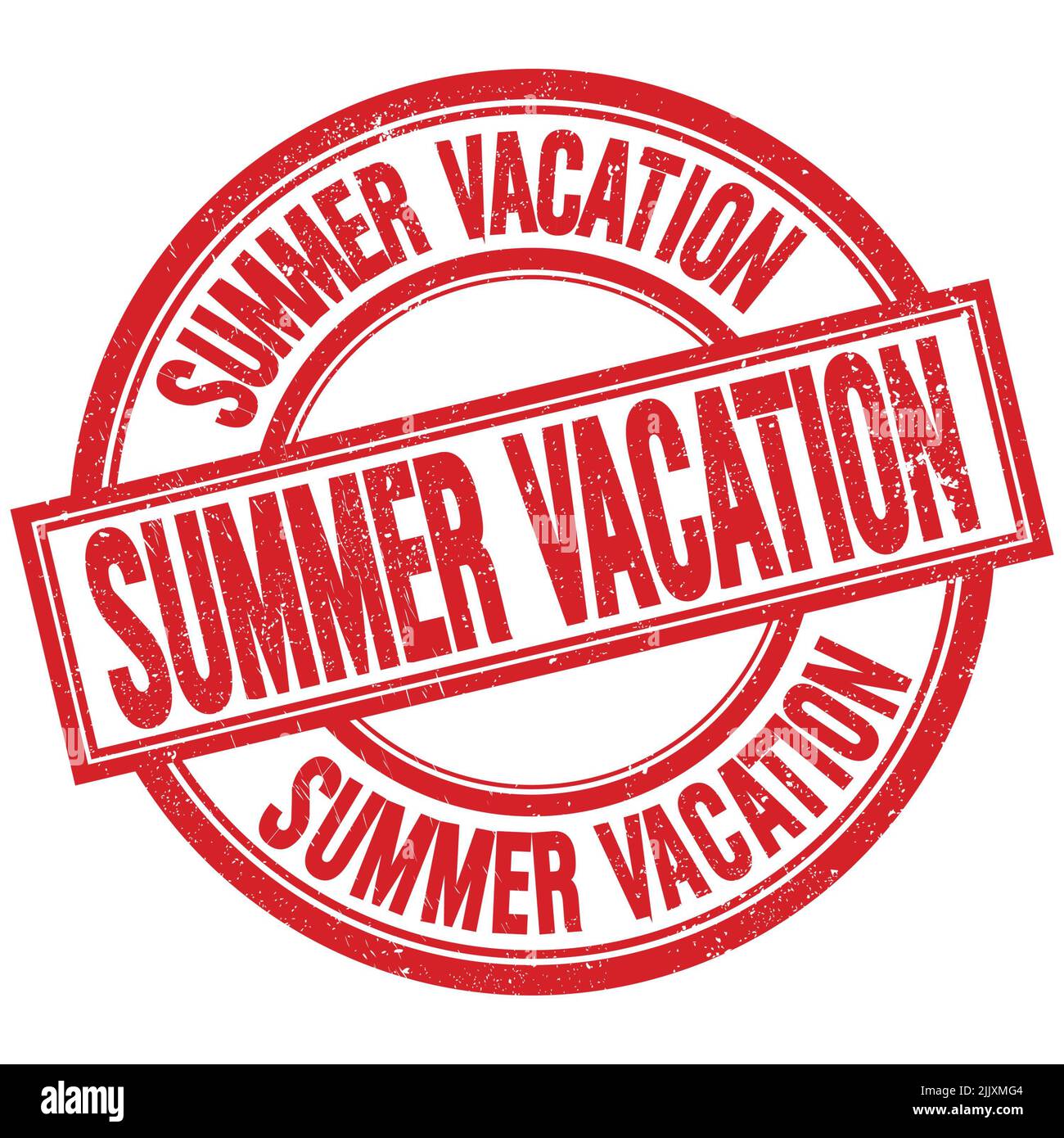 SUMMER VACATION text written word on red round stamp sign Stock Photo ...