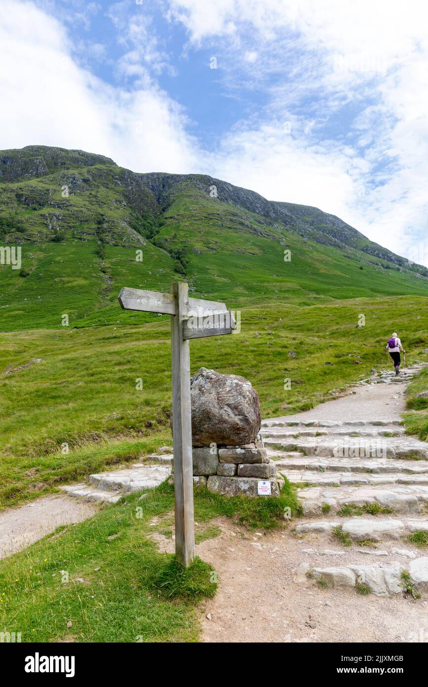 Ben Nevis mountain Scotland, female hiker in her fifties begins solo ...