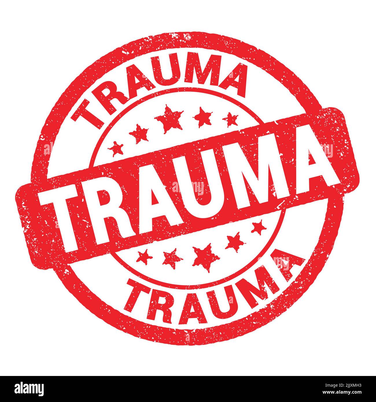 TRAUMA text written on red grungy stamp sign Stock Photo - Alamy