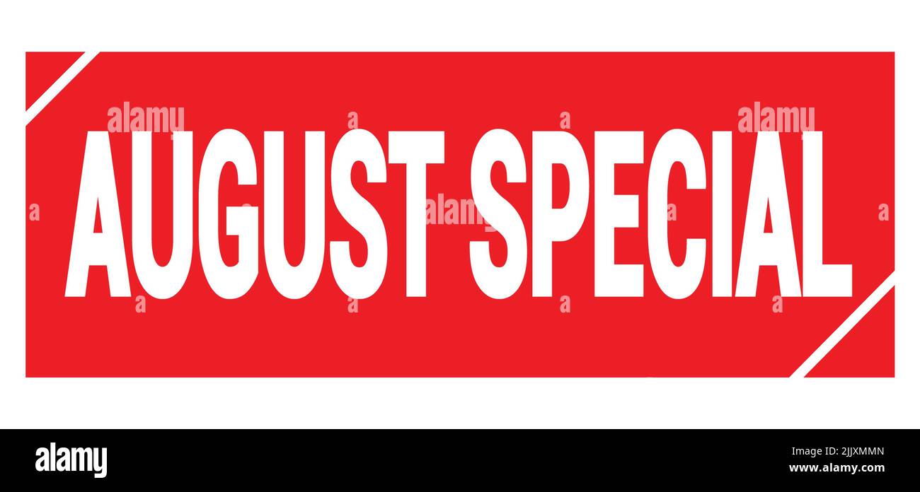 AUGUST SPECIAL text written on red grungy stamp sign Stock Photo - Alamy