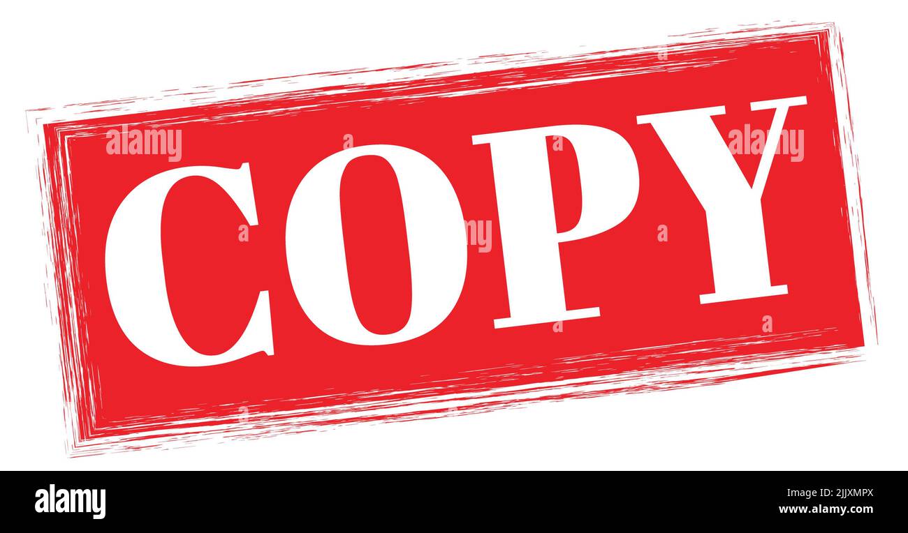 COPY text written on red rectangle stamp sign Stock Photo - Alamy
