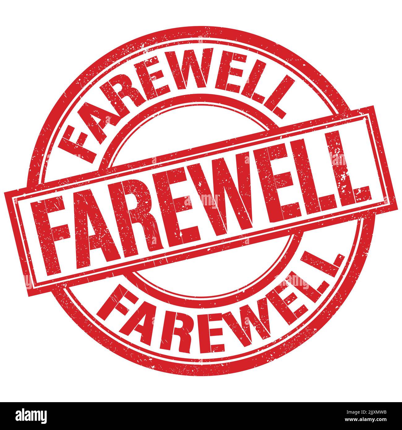 FAREWELL text written word on red round stamp sign Stock Photo - Alamy