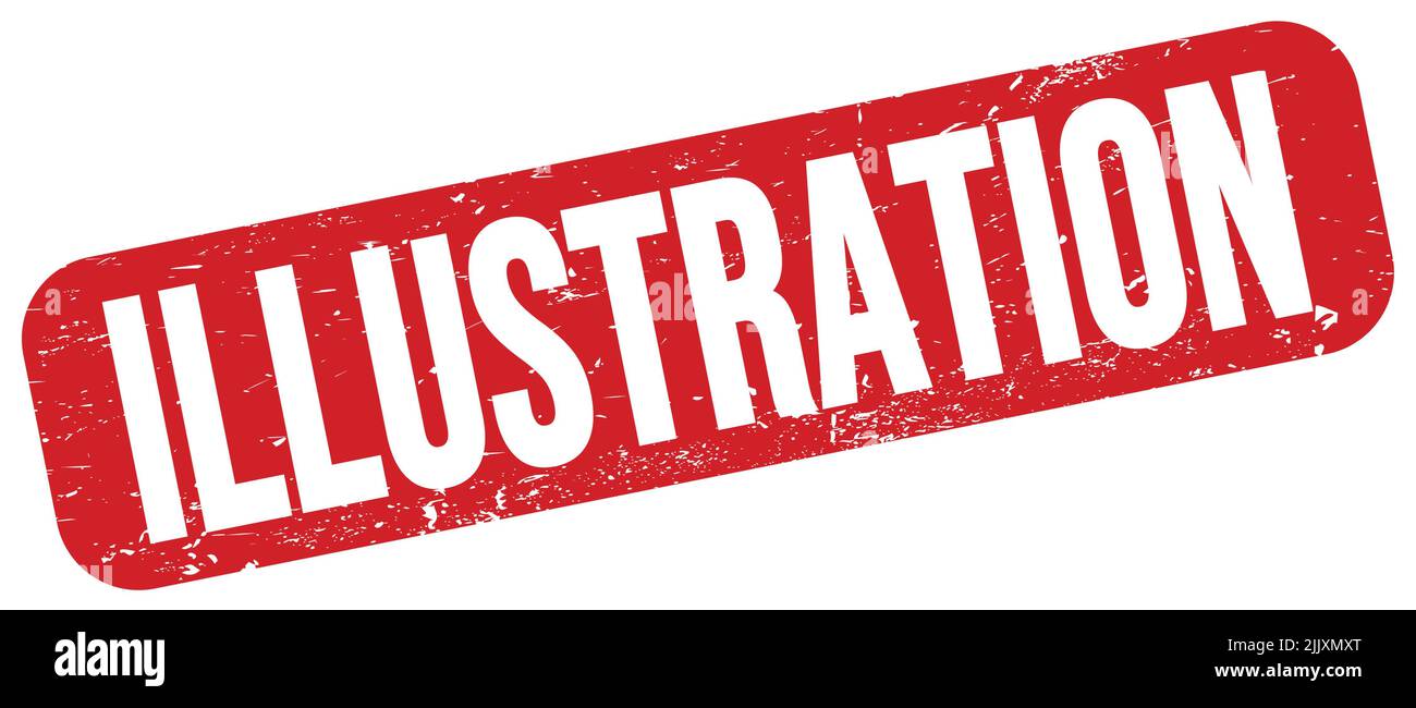 ILLUSTRATION text written on red grungy stamp sign Stock Photo - Alamy