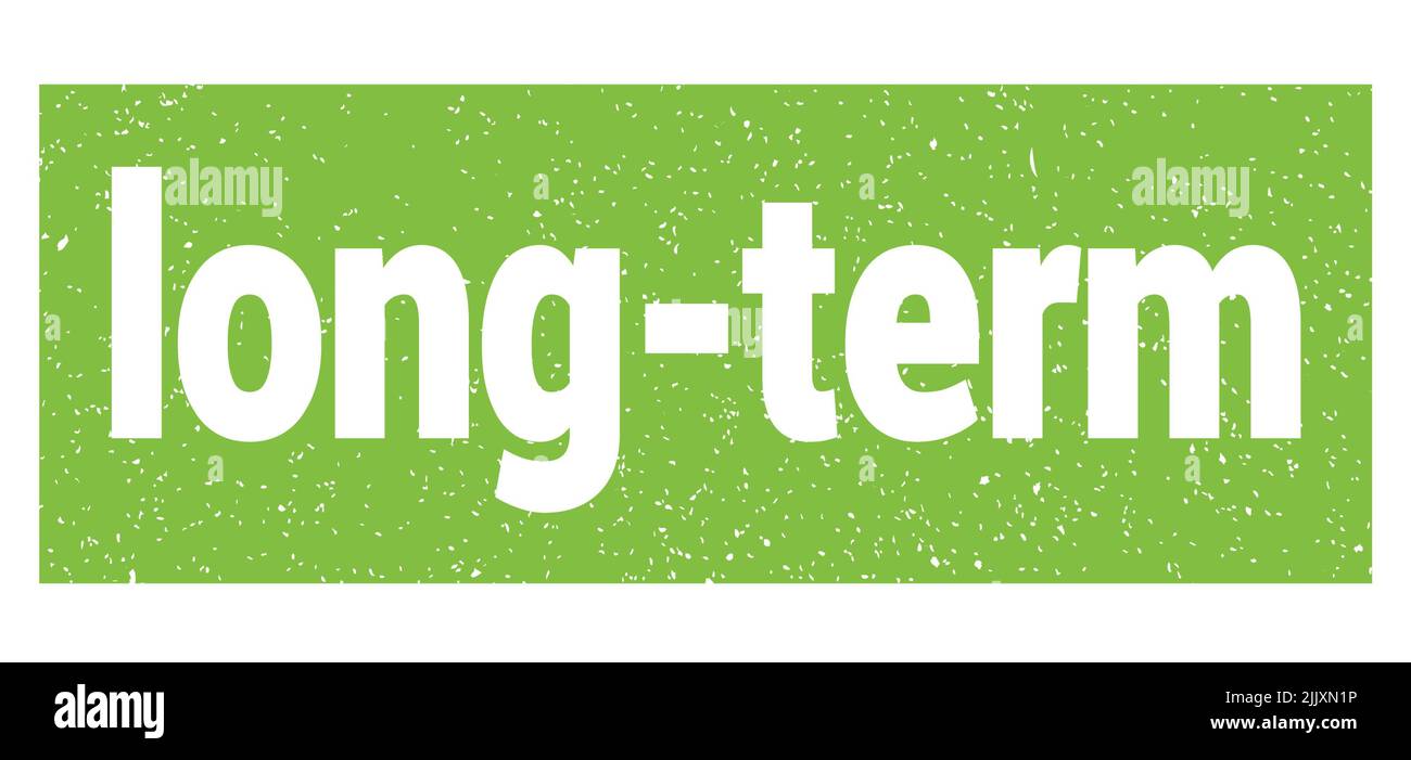 long-term text written on green grungy stamp sign Stock Photo - Alamy