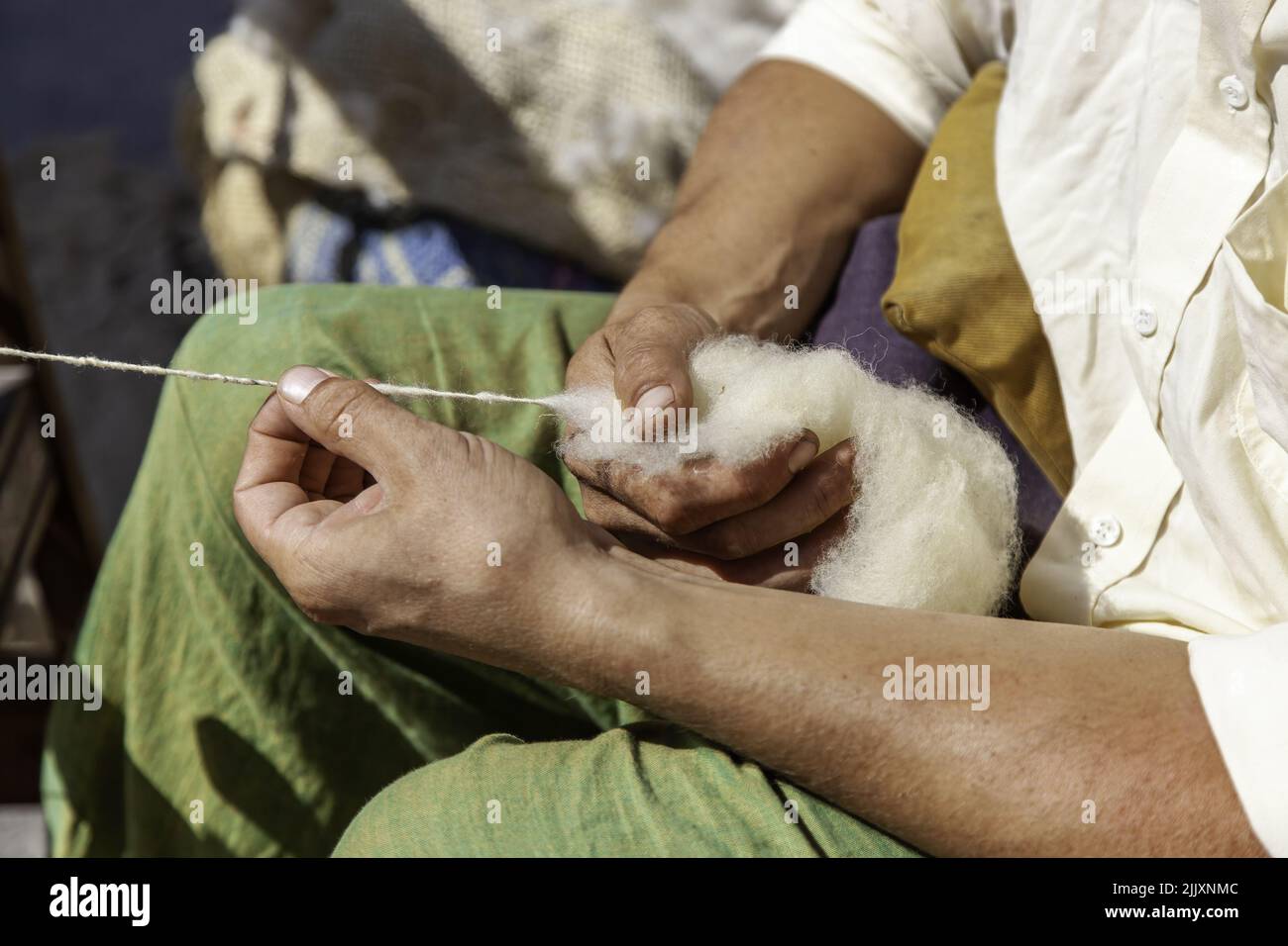 Detail of traditional crafts with wicker, an old trade Stock Photo - Alamy