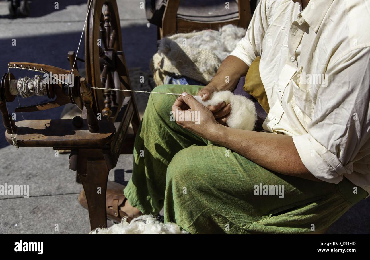 Detail of traditional crafts with wicker, an old trade Stock Photo - Alamy