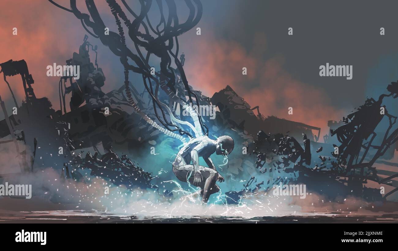 Male sci fi concept art style hi-res stock photography and images - Alamy