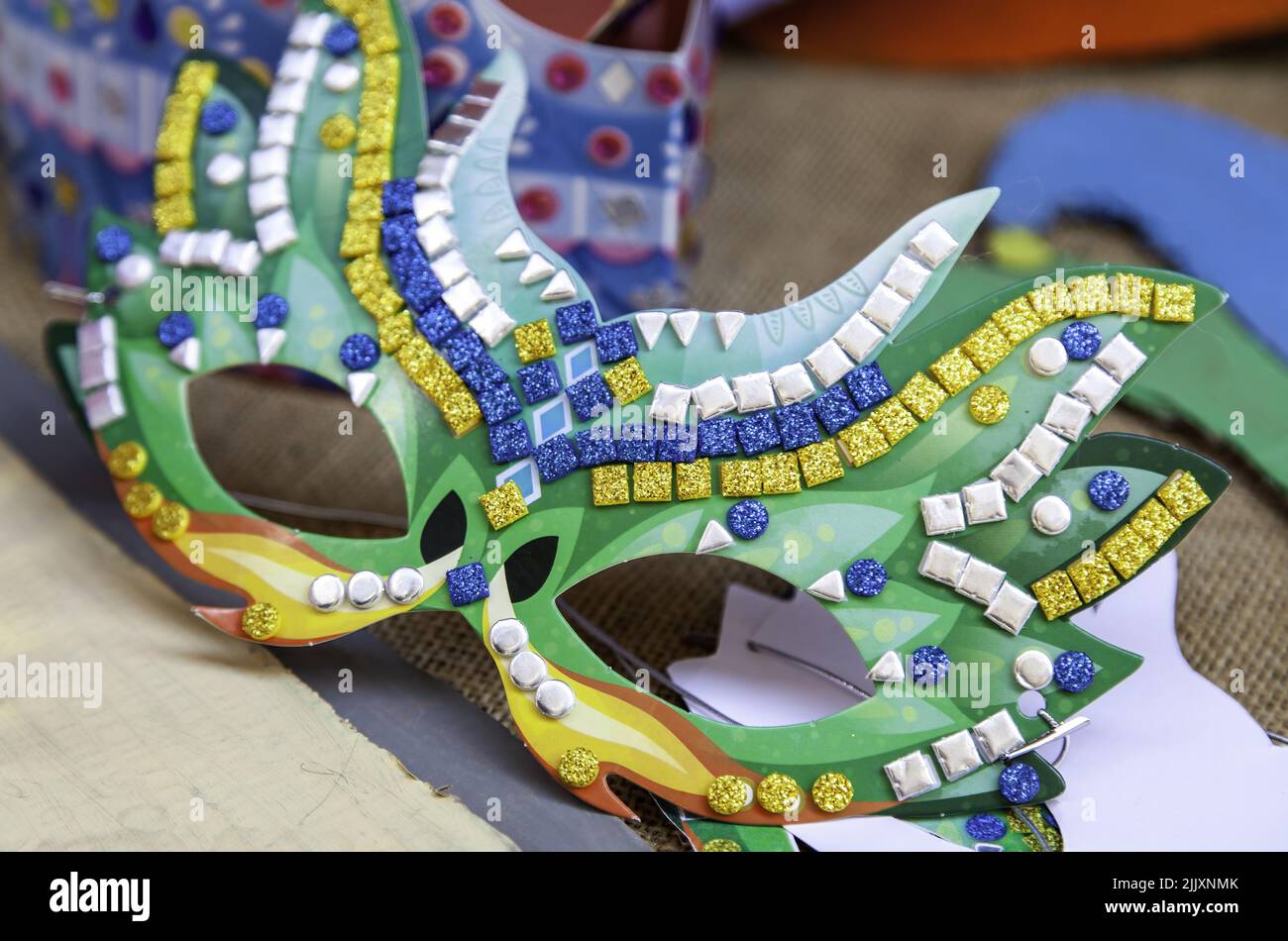 Costume detail for carnival, Italian arts and crafts Stock Photo - Alamy