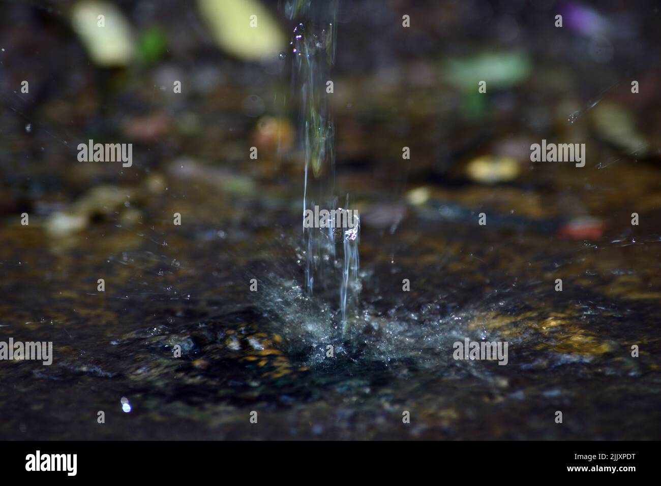 Water droplets splashing in the fountain Stock Photo - Alamy
