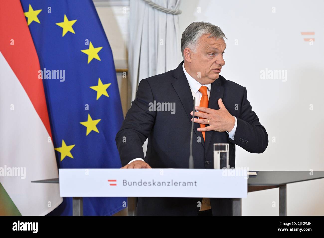 Vienna, Austria. 28th July, 2022. Press statement by Prime Minister of ...