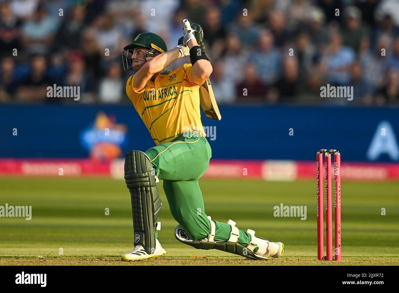 Tristan Stubbs of South Africa hits a six (6 Stock Photo - Alamy