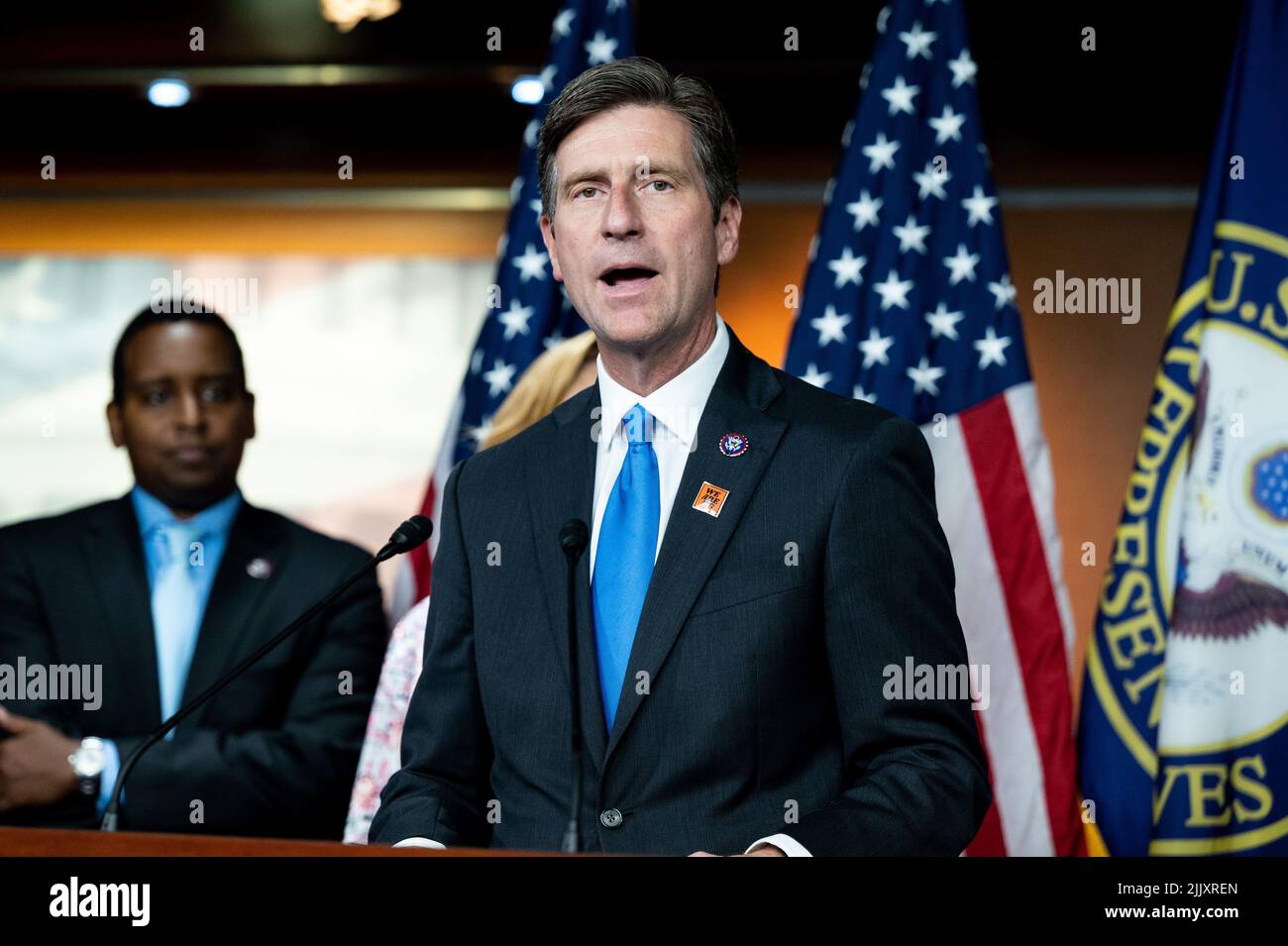 U.S. Representative Greg Stanton (D-AZ) speaking at a press conference about the Wildfire ...