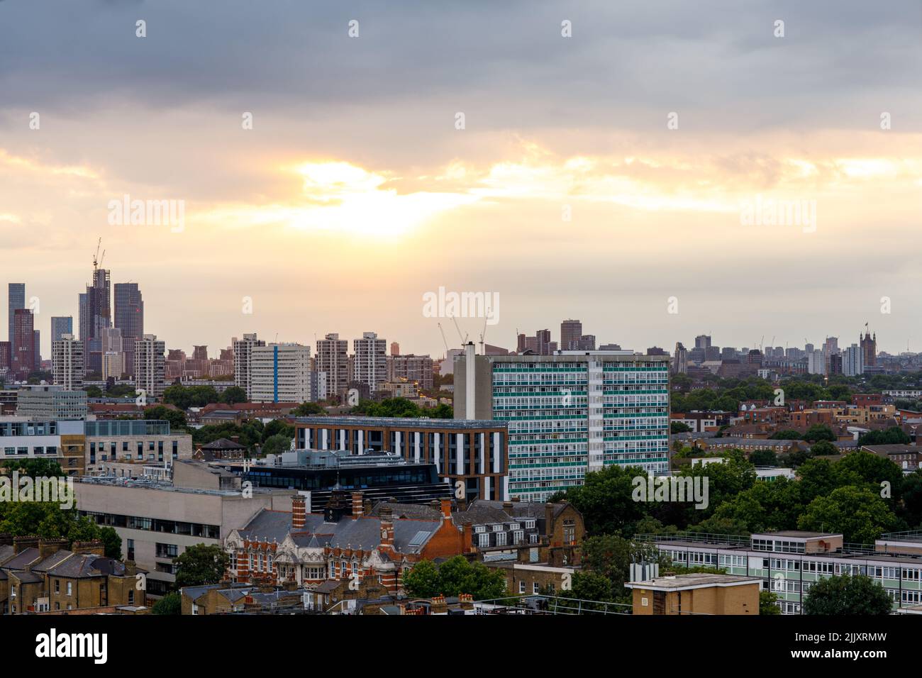 A scenic view of South London towards the West as seen from Camberwell ...