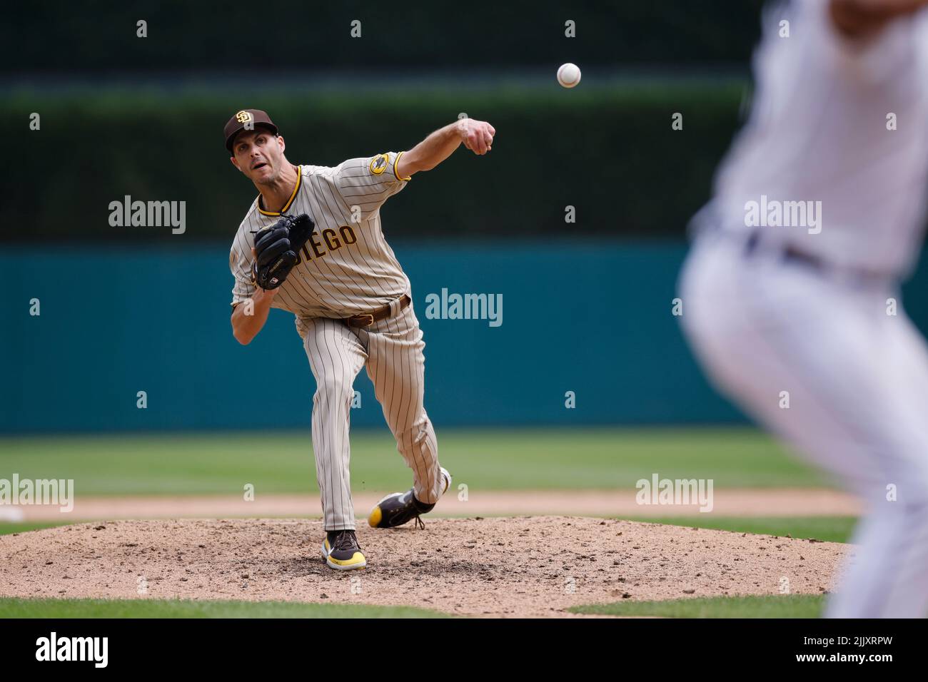 DETROIT, MI - JULY 27: San Diego Padres relief pitcher Taylor Rogers ...