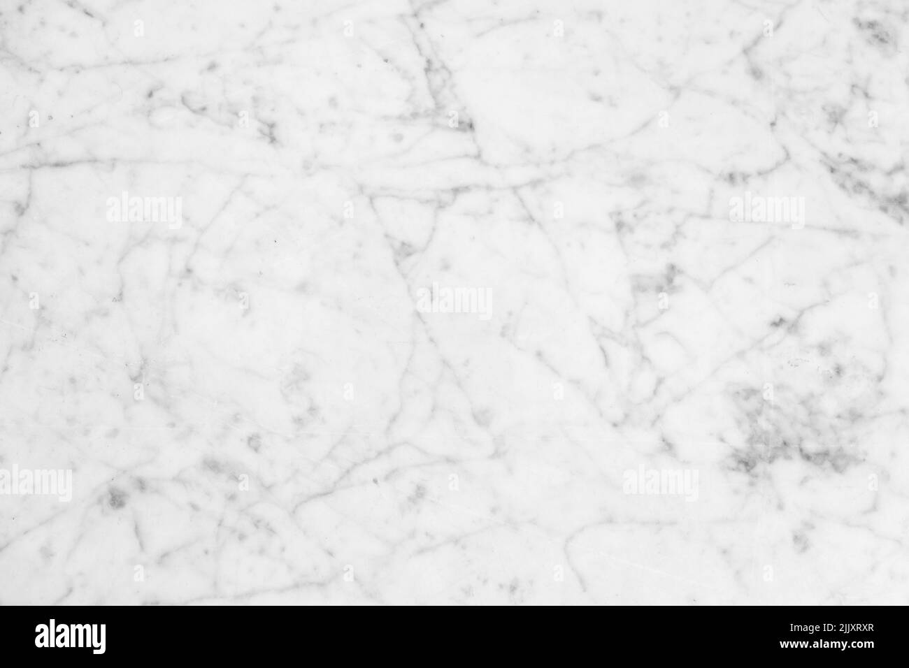 White marble pattern with gray veins, front view. Natural stone plate ...